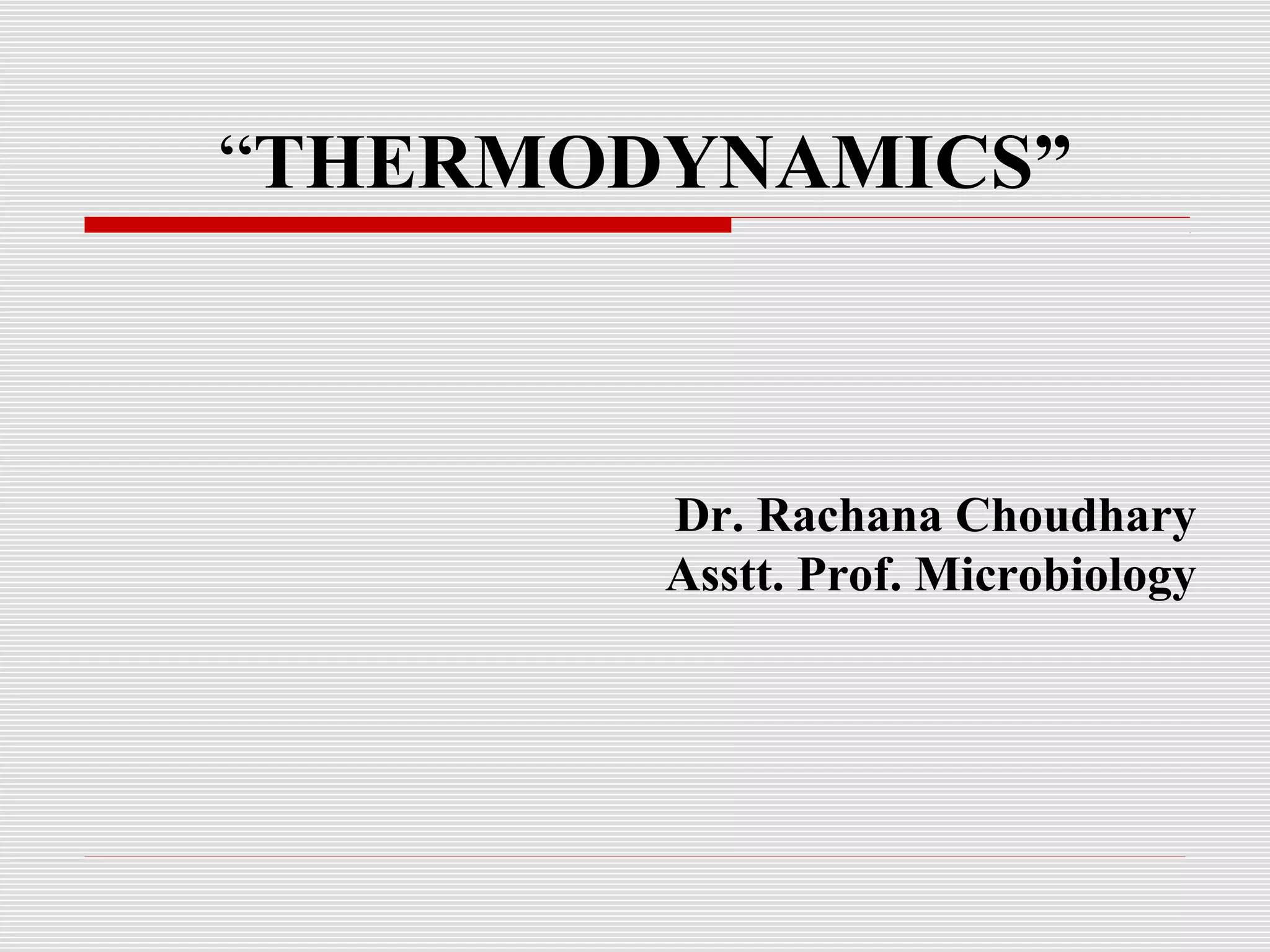 Thermodynamics | PPT