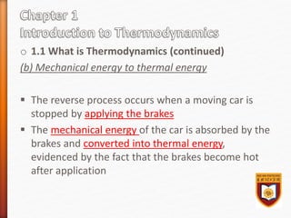 Thermodynamics chapter 1 | PPTX