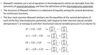Thermodynamics - Differentials, Maxwell, Joule-Thomson.pptx