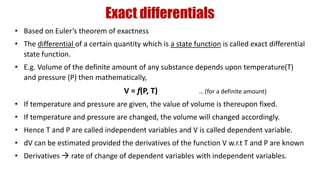 Thermodynamics - Differentials, Maxwell, Joule-Thomson.pptx