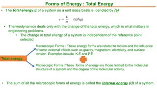 Thermodynamics - Lecture 3 - Energy, Energy Transfers and General ...