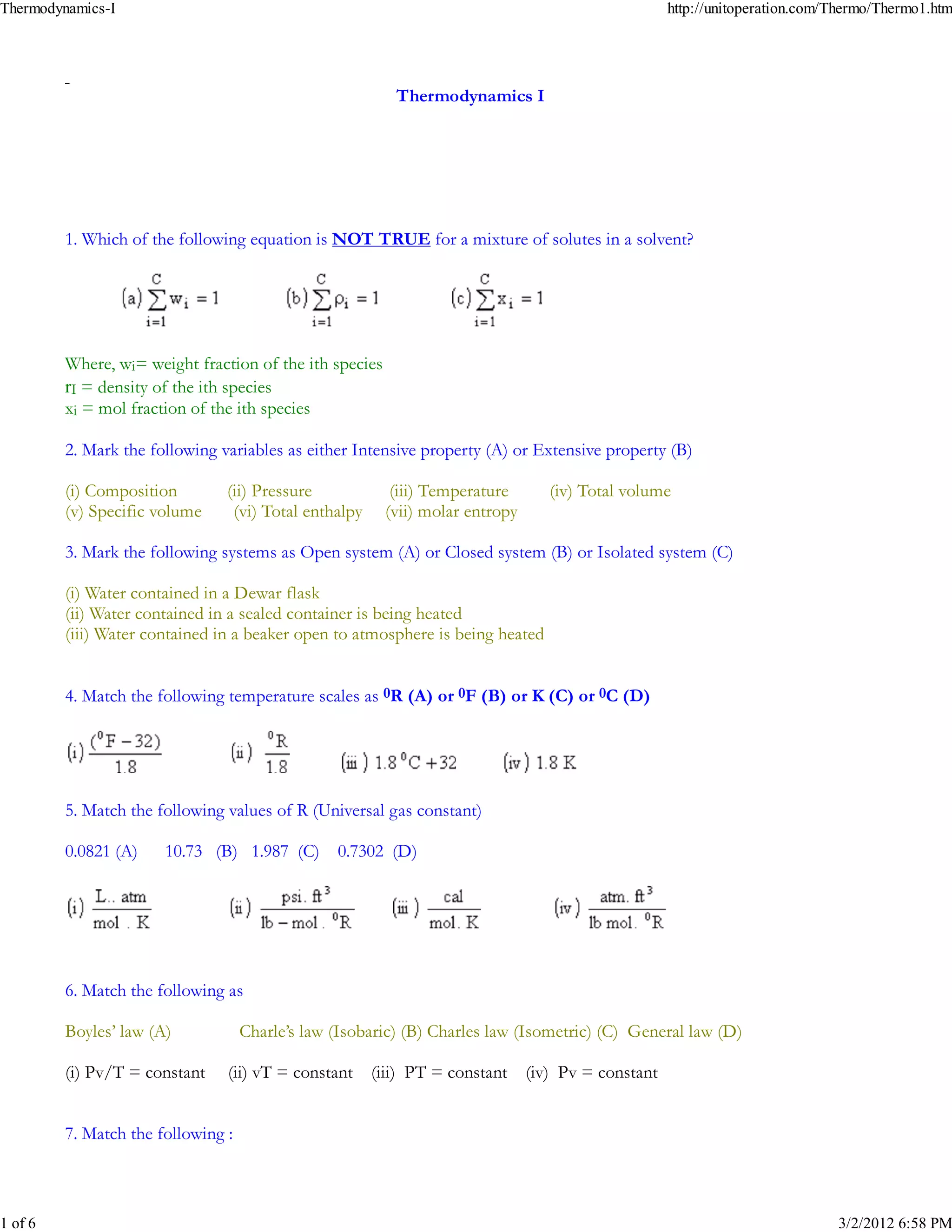 Thermodynamics 1 | PDF