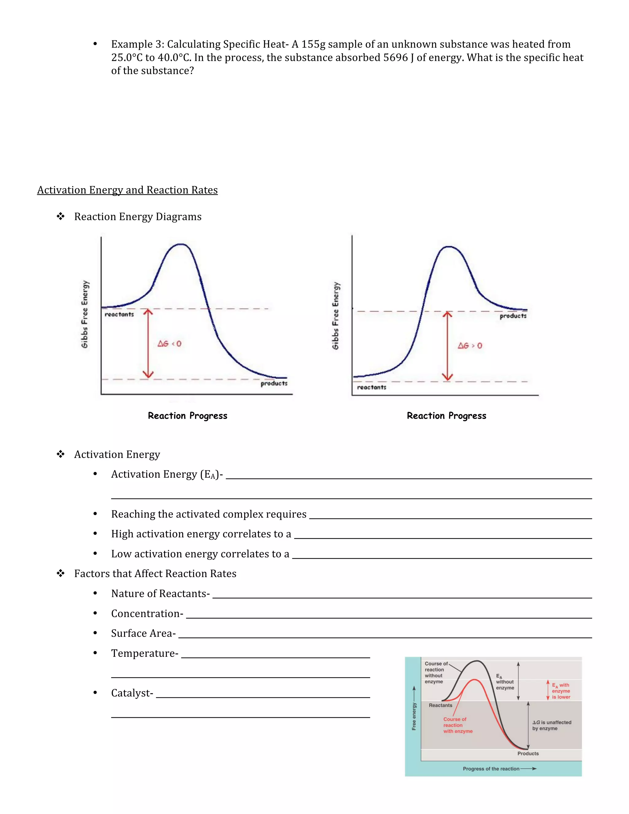Thermodynamics and Kinetics Guided Notes | PDF