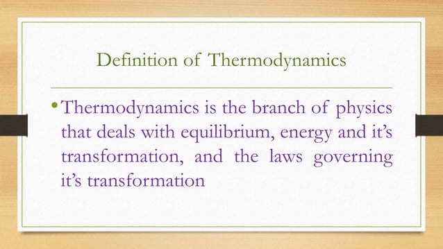 First law of thermodynamics, temperature scales | PPTX