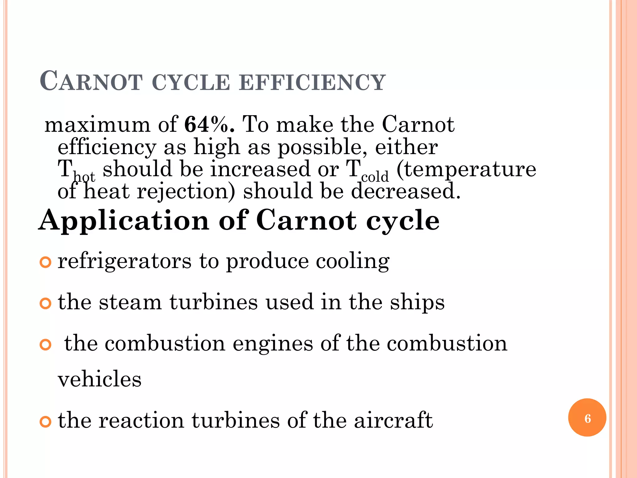 thermodynamics cycles,efficiency and applications | PDF