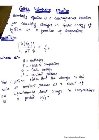 Thermodynamics function | PDF