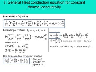Thermodynamics, heat transfer, conduction equation | PDF