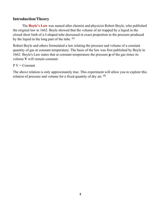 Thermodynamics lab experiment 01_ bolyes law_part_1_expansion | PDF