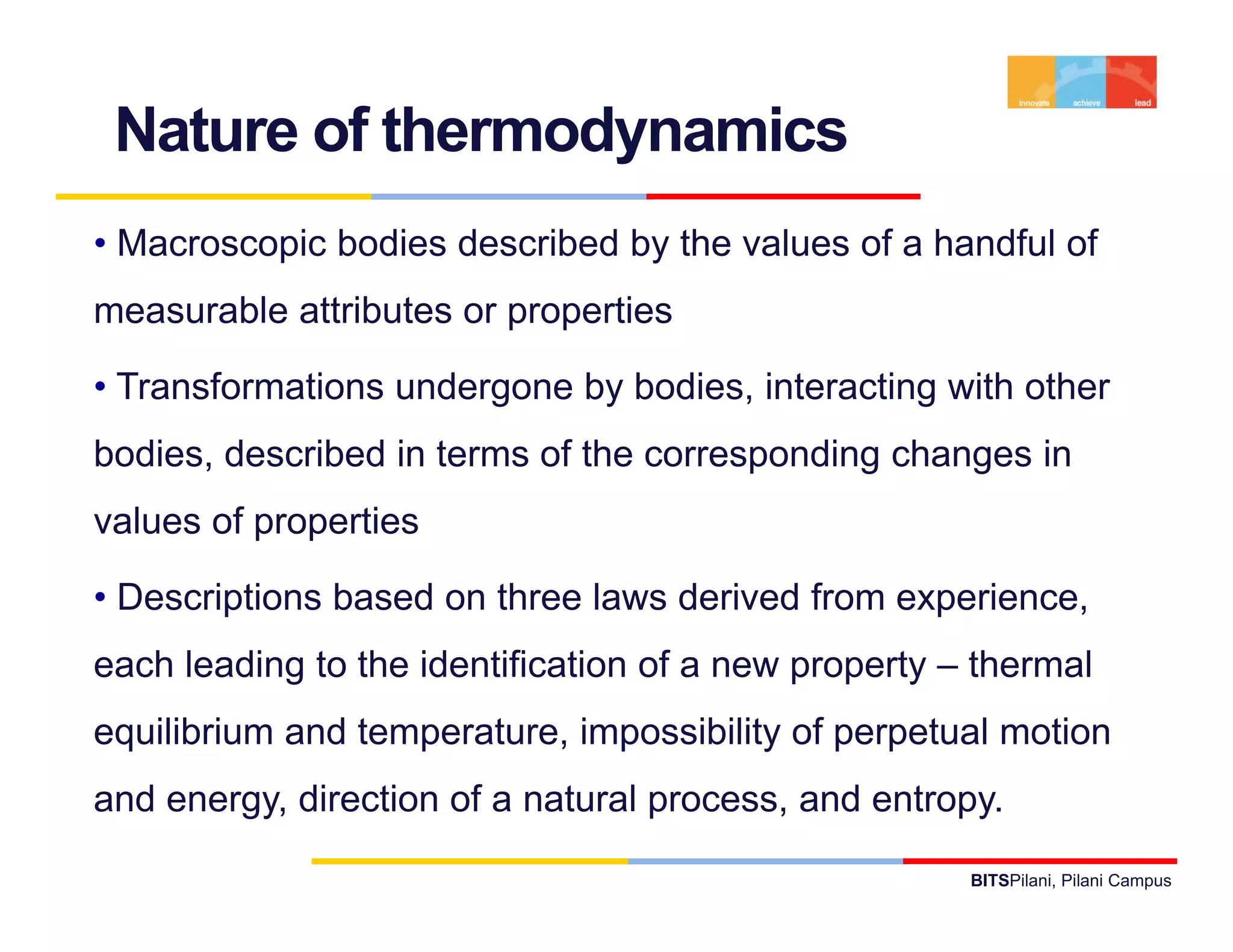 Thermodynamics lecture 1 | PDF