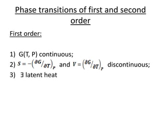 Thermodynamics of phase transitions akkamma | PPTX
