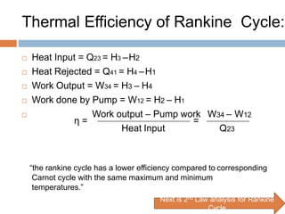 Thermodynamics of thermal power plants | PPTX