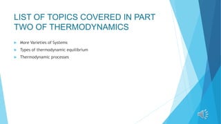 Thermodynamics part2 | PPTX