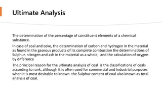 Analysis Procedures of Coal | PPTX