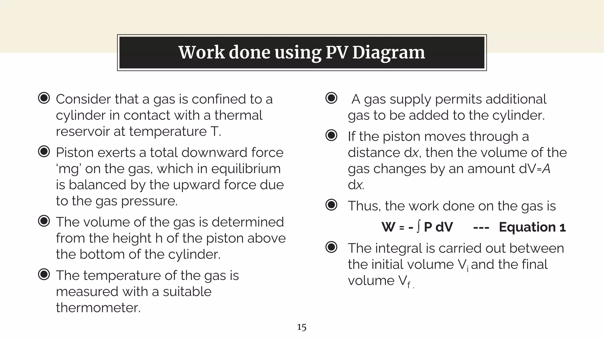 Work done by constant volume and pressure using PV diagram | PPTX