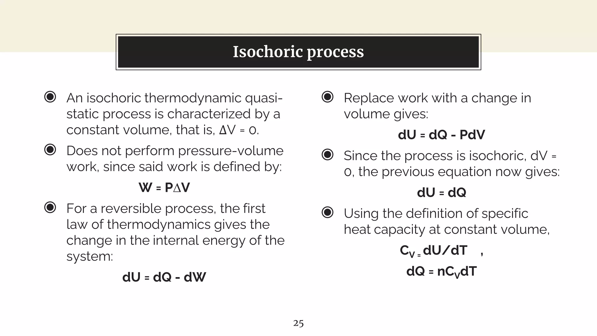 Work done by constant volume and pressure using PV diagram | PPTX