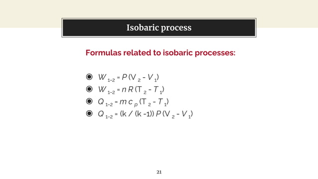 Work done by constant volume and pressure using PV diagram | PPTX ...
