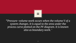 Work done by constant volume and pressure using PV diagram | PPTX
