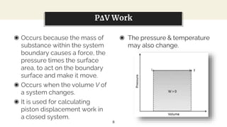 Work done by constant volume and pressure using PV diagram | PPTX