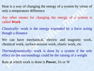 Thermodynamicsworkandheatdrkatte | PPT