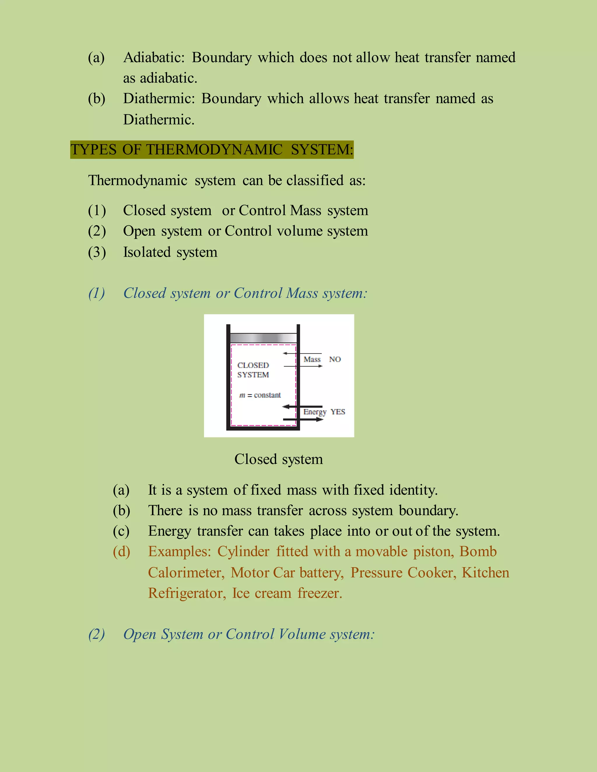 Thermodynamic systems and properties | DOCX