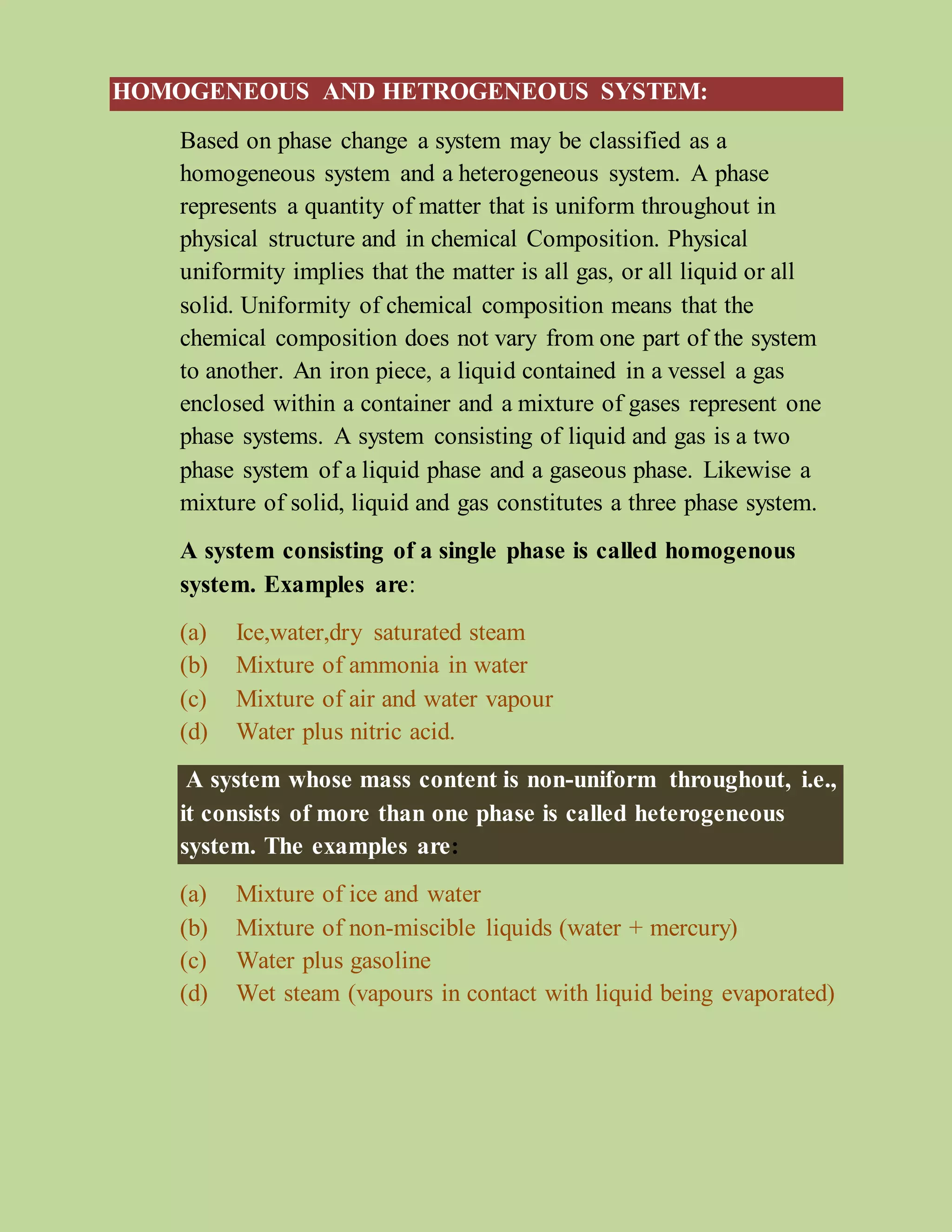 Thermodynamic systems and properties | DOCX