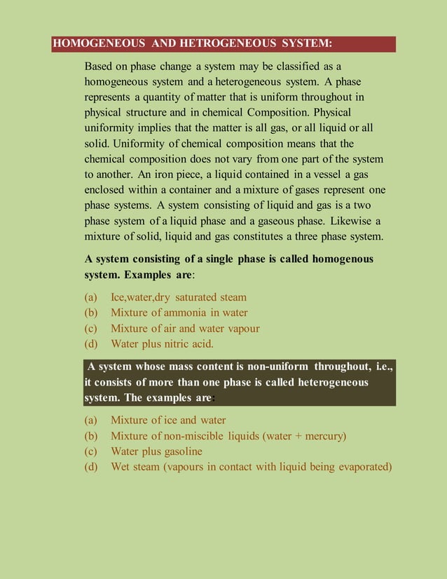 Thermodynamic systems and properties | DOCX