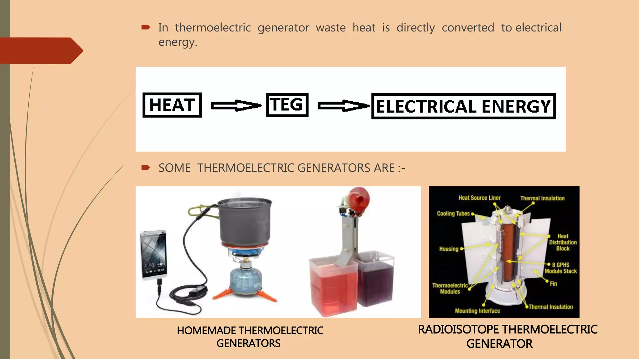 THERMOELECTRIC GENERATOR | PPTX