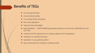 THERMOELECTRIC GENERATOR | PPTX