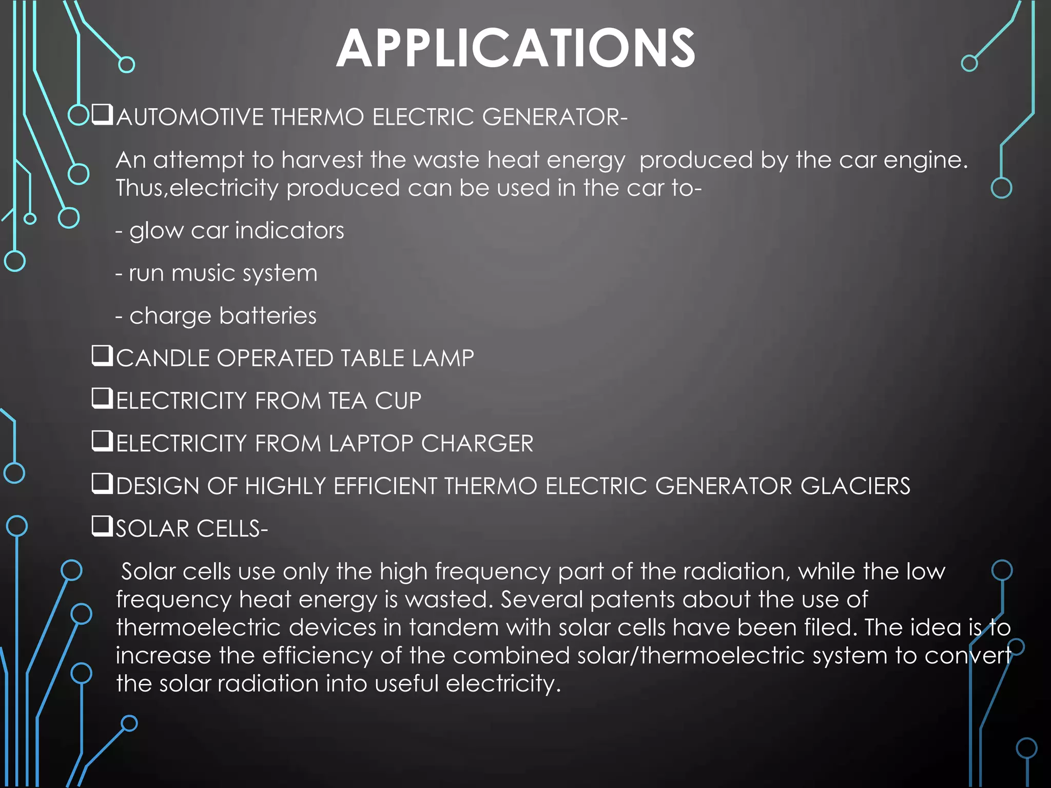 Thermo electric generator | PPTX