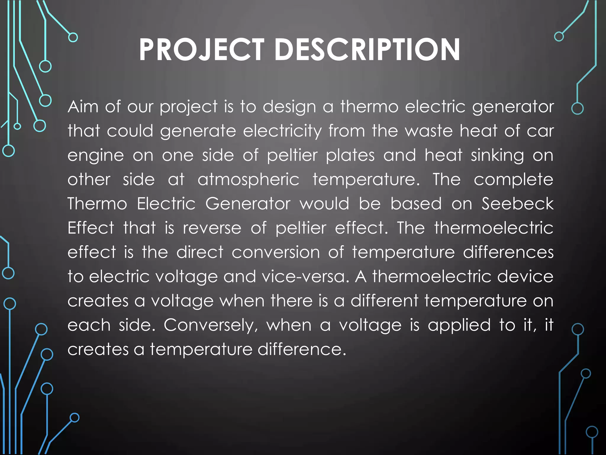 Thermo Electric Generator Pptx