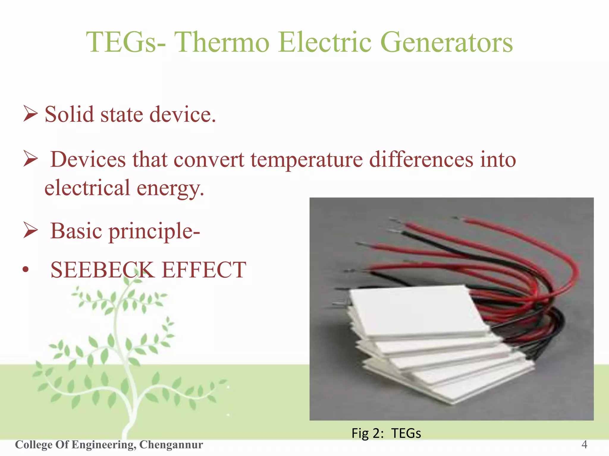 Thermoelectric generator | PPTX | Physics | Science