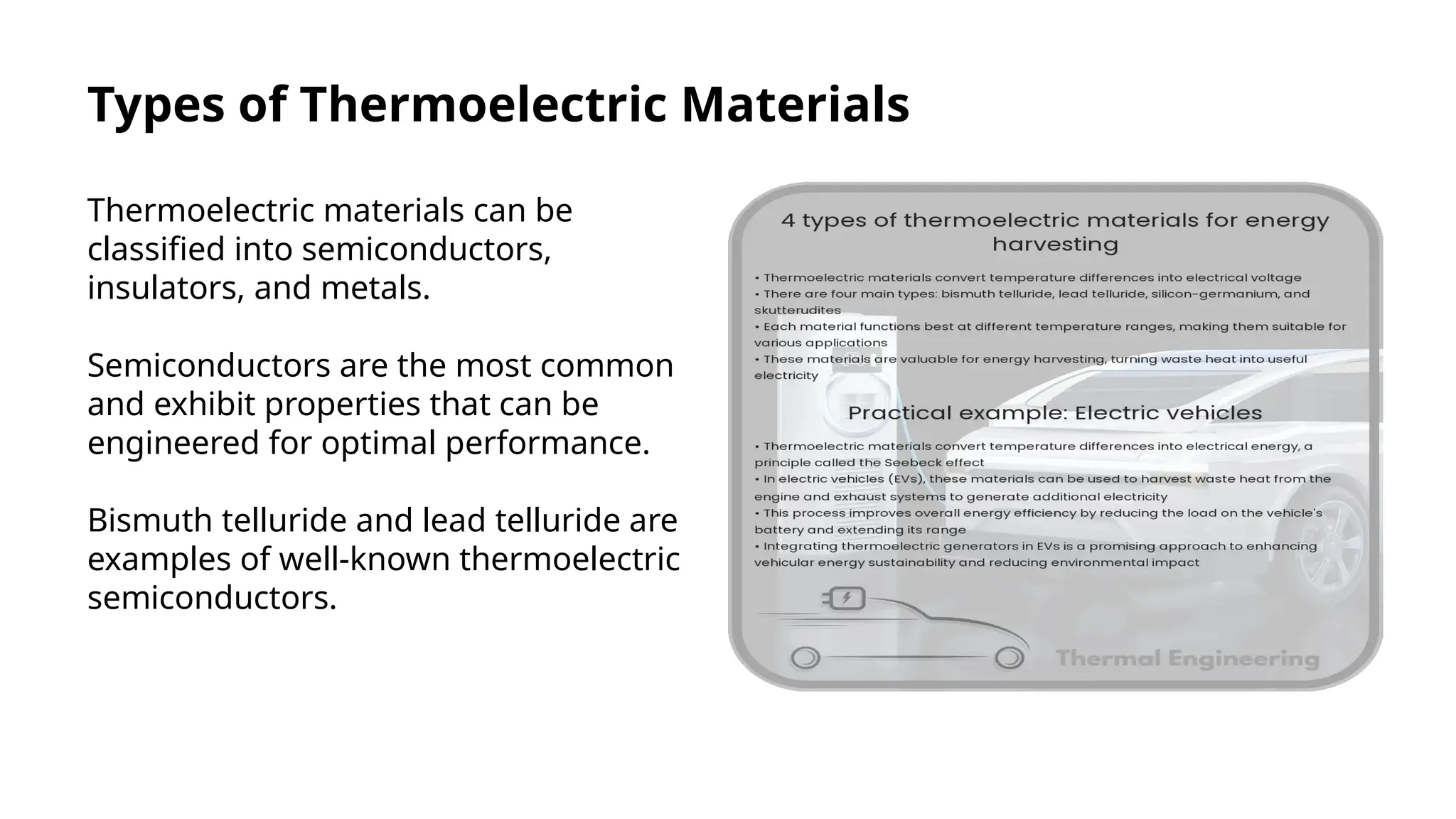 Thermoelectric Materials-Advanced and unique topic | PPTX