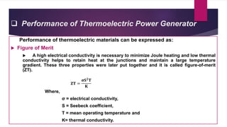 Thermo electric power generation | PPTX