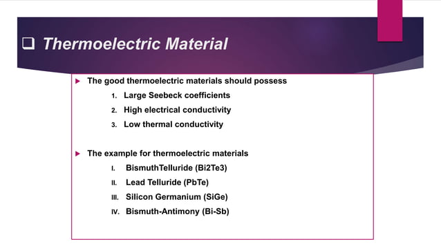 Thermo Electric Power Generation Pptx