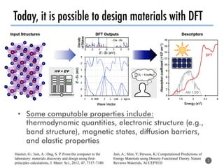 Application of the Materials Project database and data mining towards ...