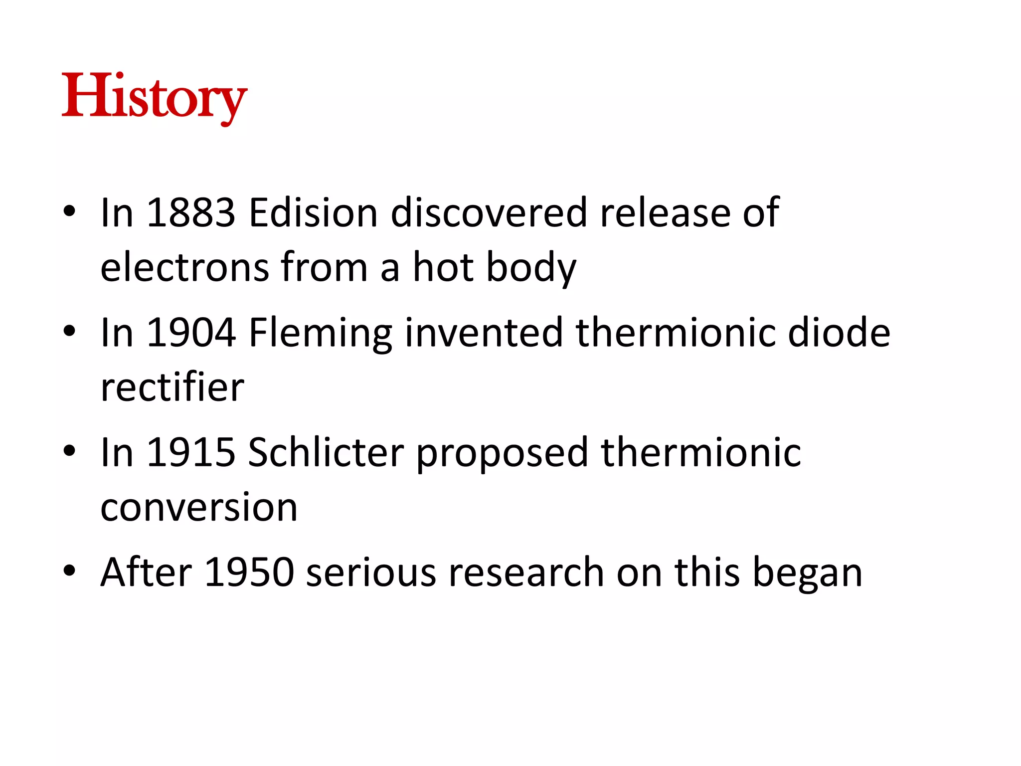 Thermoelectric and Thermionic Generators | PPTX