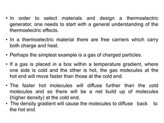 Thermoelectric and Thermionic Generators | PPTX