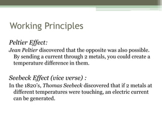 Thermoeletric Air Cooling System | PPTX