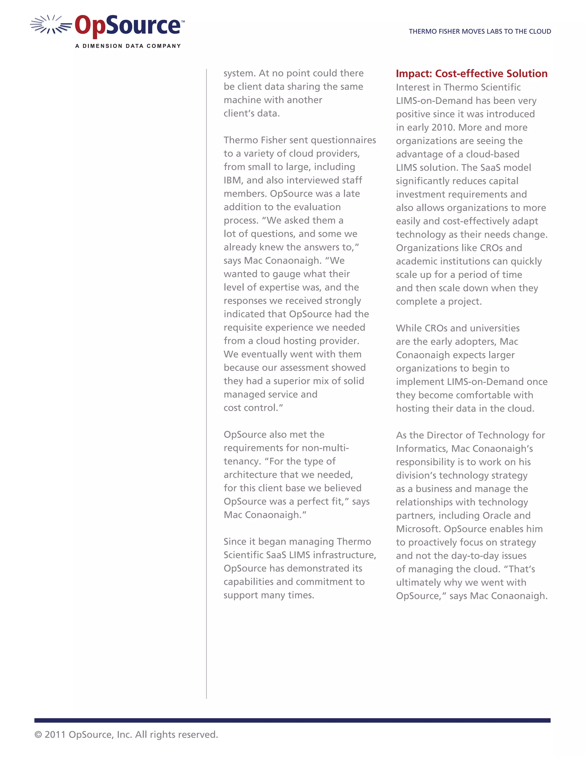 Case Study: Thermo fisher | PDF