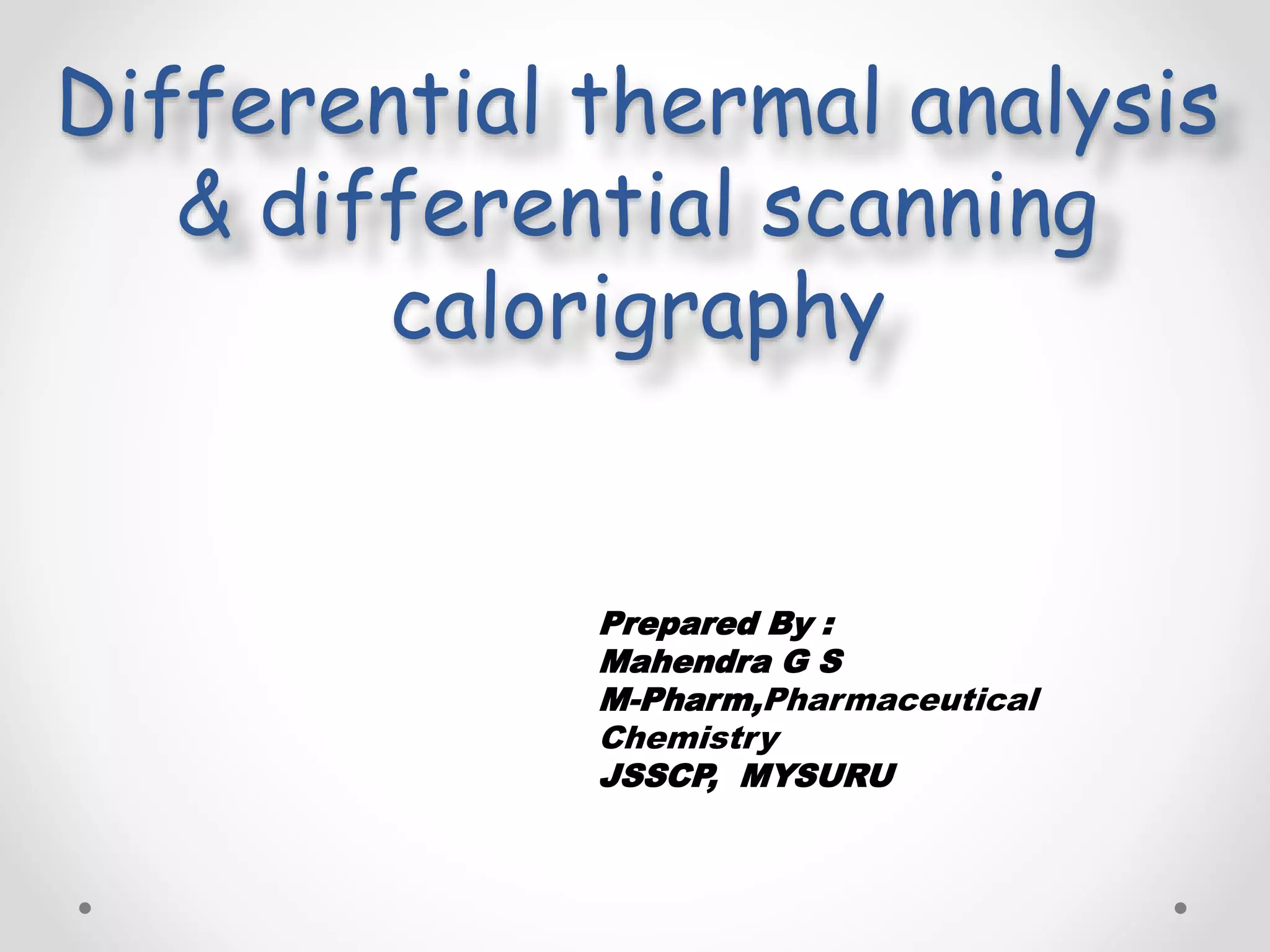 Thermogravimetric analysis(TGA) | PPT