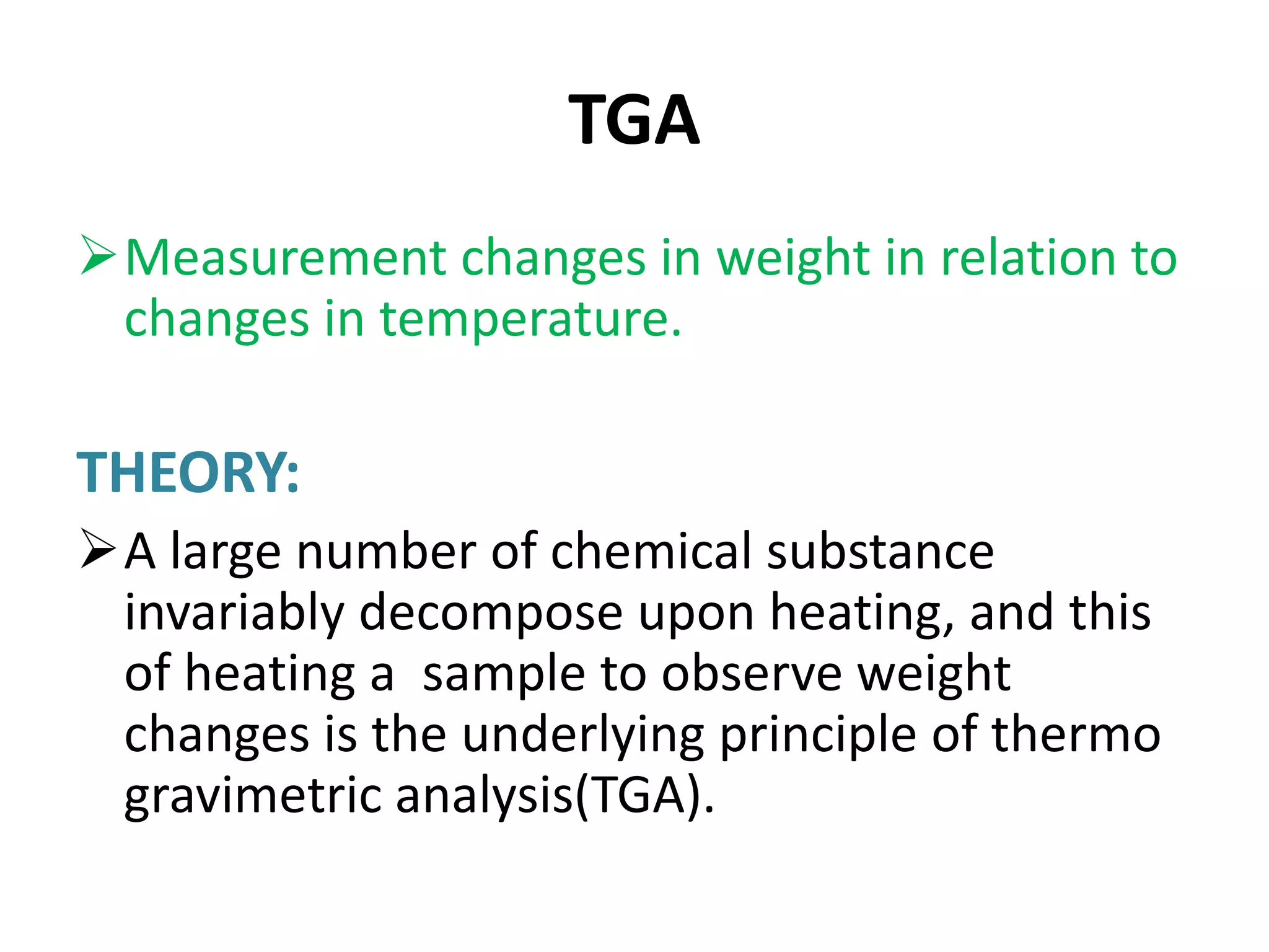 Thermogravimetric analysis - Pharmaceutical analysis | PPTX