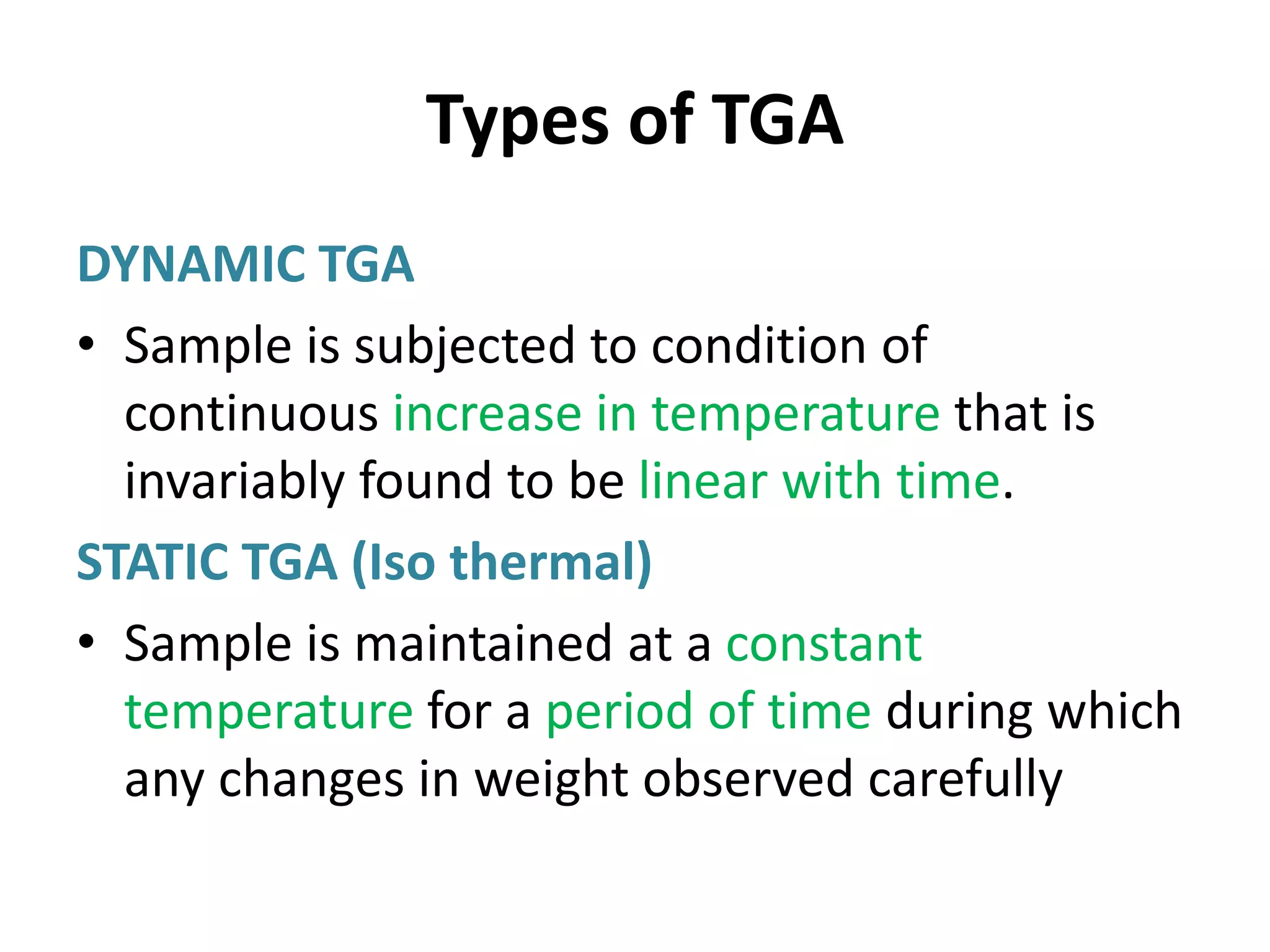 Thermogravimetric analysis - Pharmaceutical analysis | PPTX