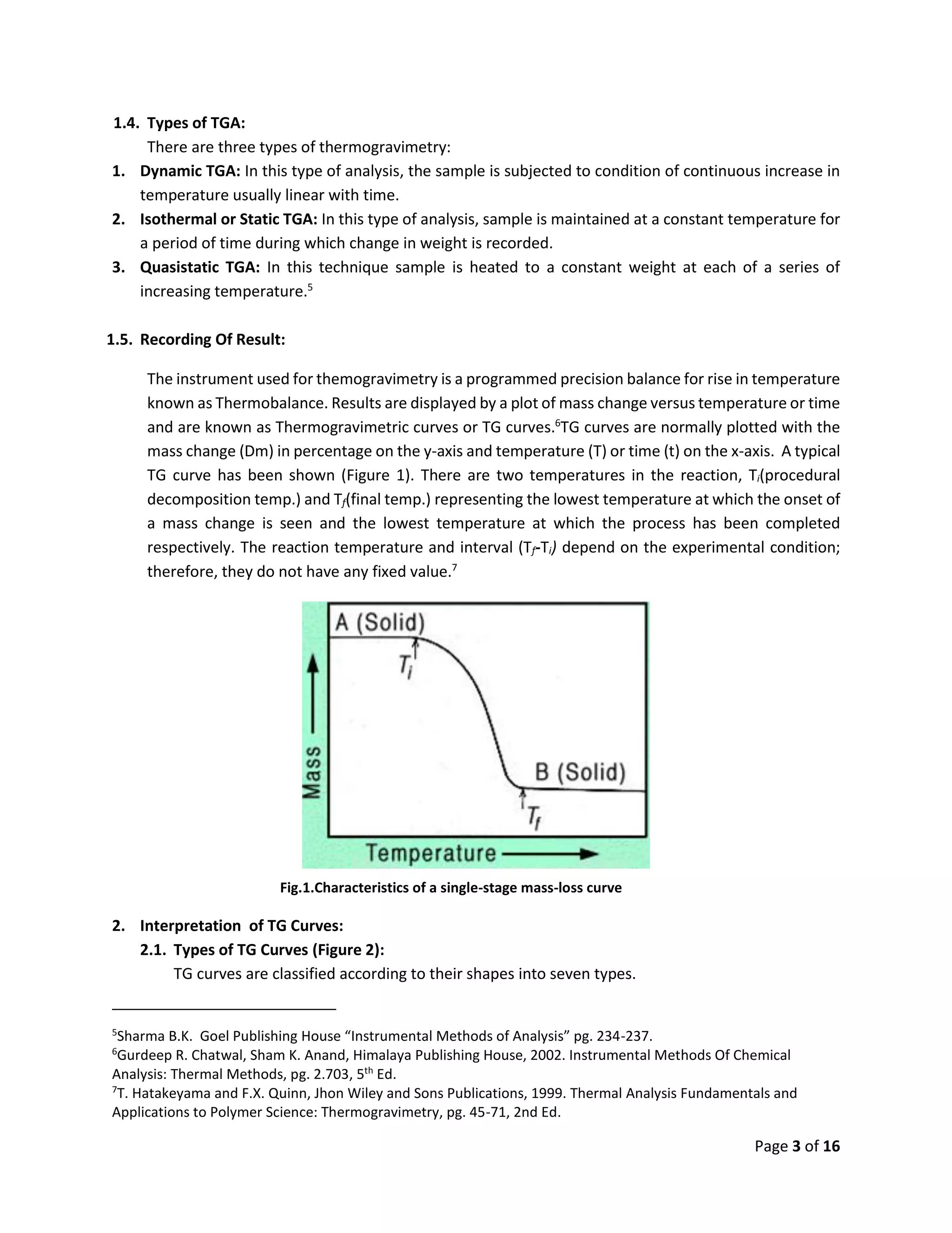 Thermogravimetry Analysis (TGA) | PDF