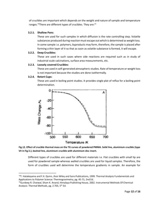 Thermogravimetry Analysis (TGA) | PDF