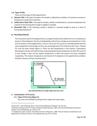 Thermogravimetry Analysis (TGA) | PDF