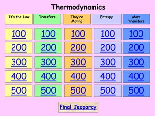 Thermo jeopardy (003) | PPTX