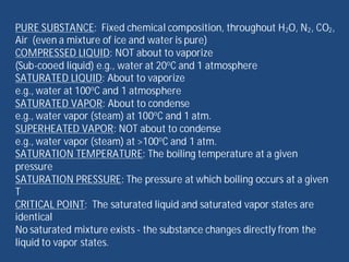 THERMODYNAMICS-I PROPERTIES OF PURE SUBSTACES | PDF