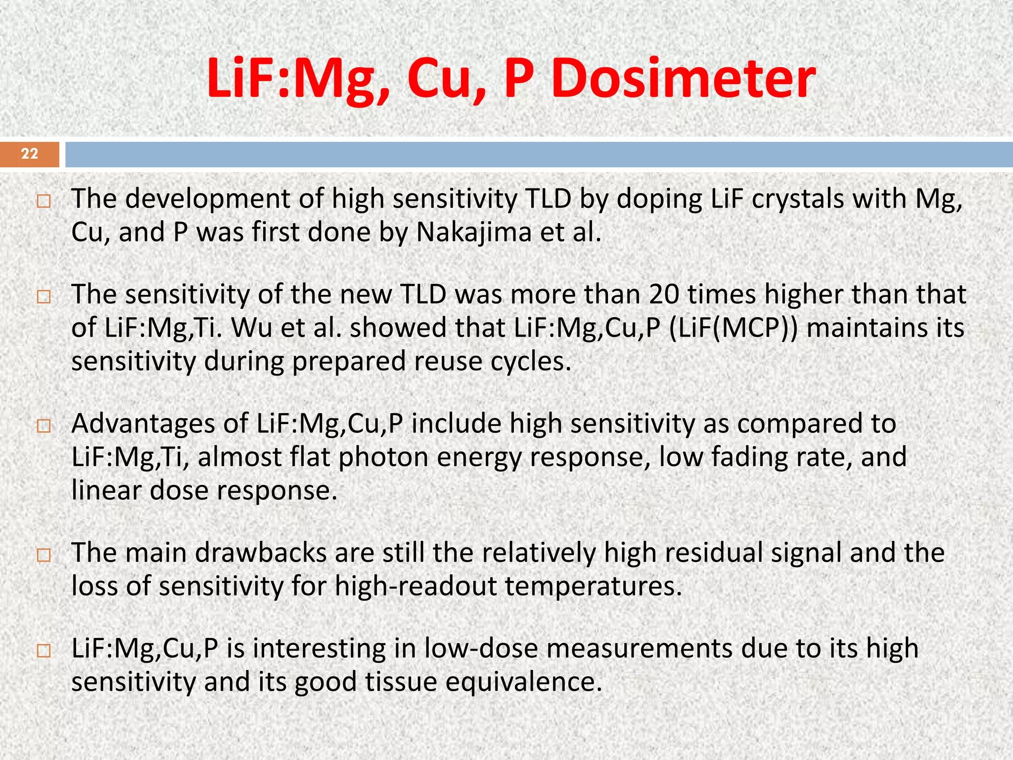 Thermoluminescent dosimetry (tld) | PPTX