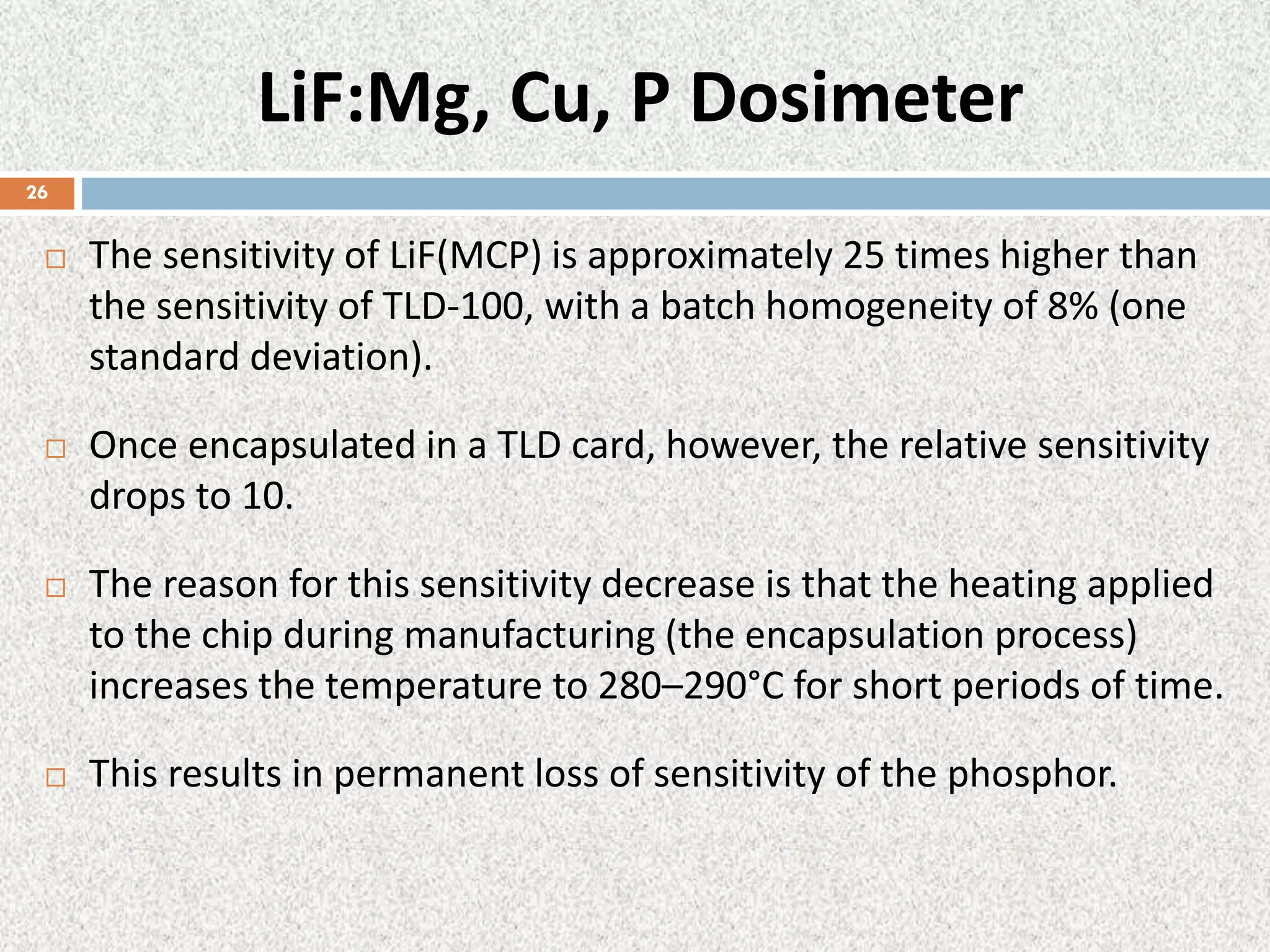 Thermoluminescent dosimetry (tld) | PPTX