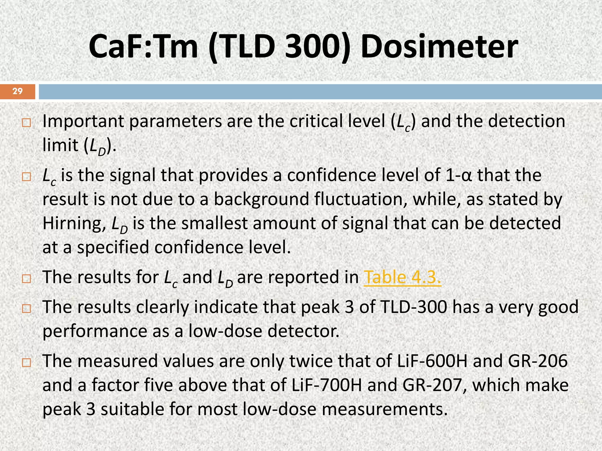 Thermoluminescent dosimetry (tld) | PPTX
